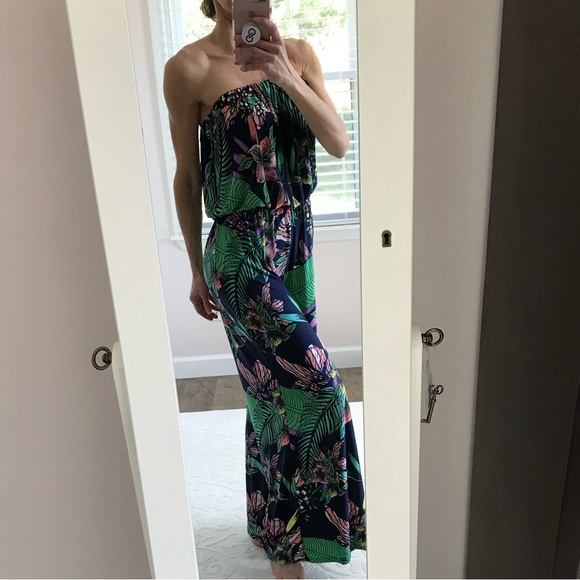 Beach Break | Pants & Jumpsuits | Beach Break Strapless Wide Leg ...